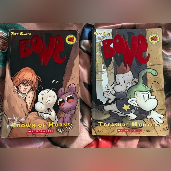 Scholastic | Other | Bone Series Crown Of Horns And Treasure Hunters ...